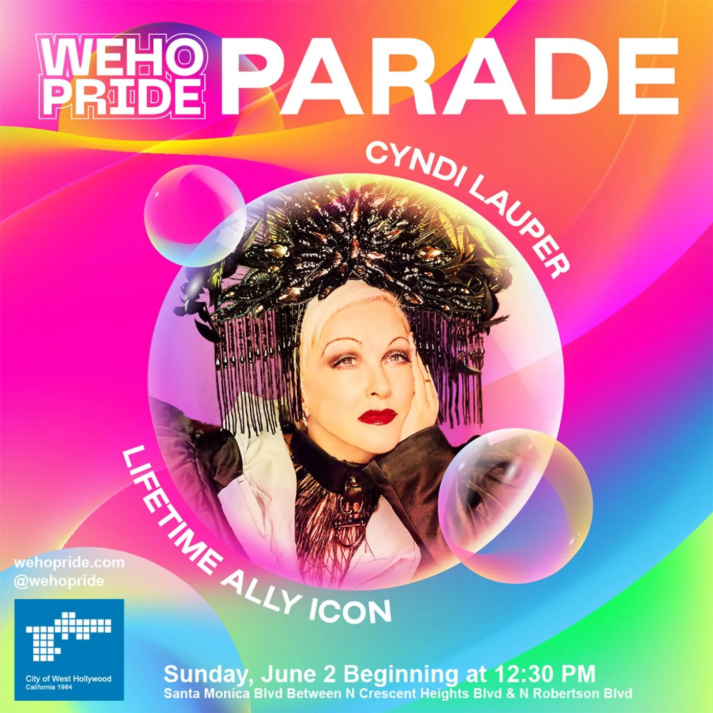 Cyndi Lauper wird Lifetime Ally Icon der West Hollywood Pride Parade ...
